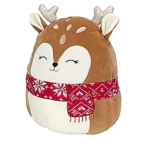 Squishmallows Official Kellytoy 12 Inch Soft Plush Squishy Toy Animals (Dawn Deer Red Scarf)