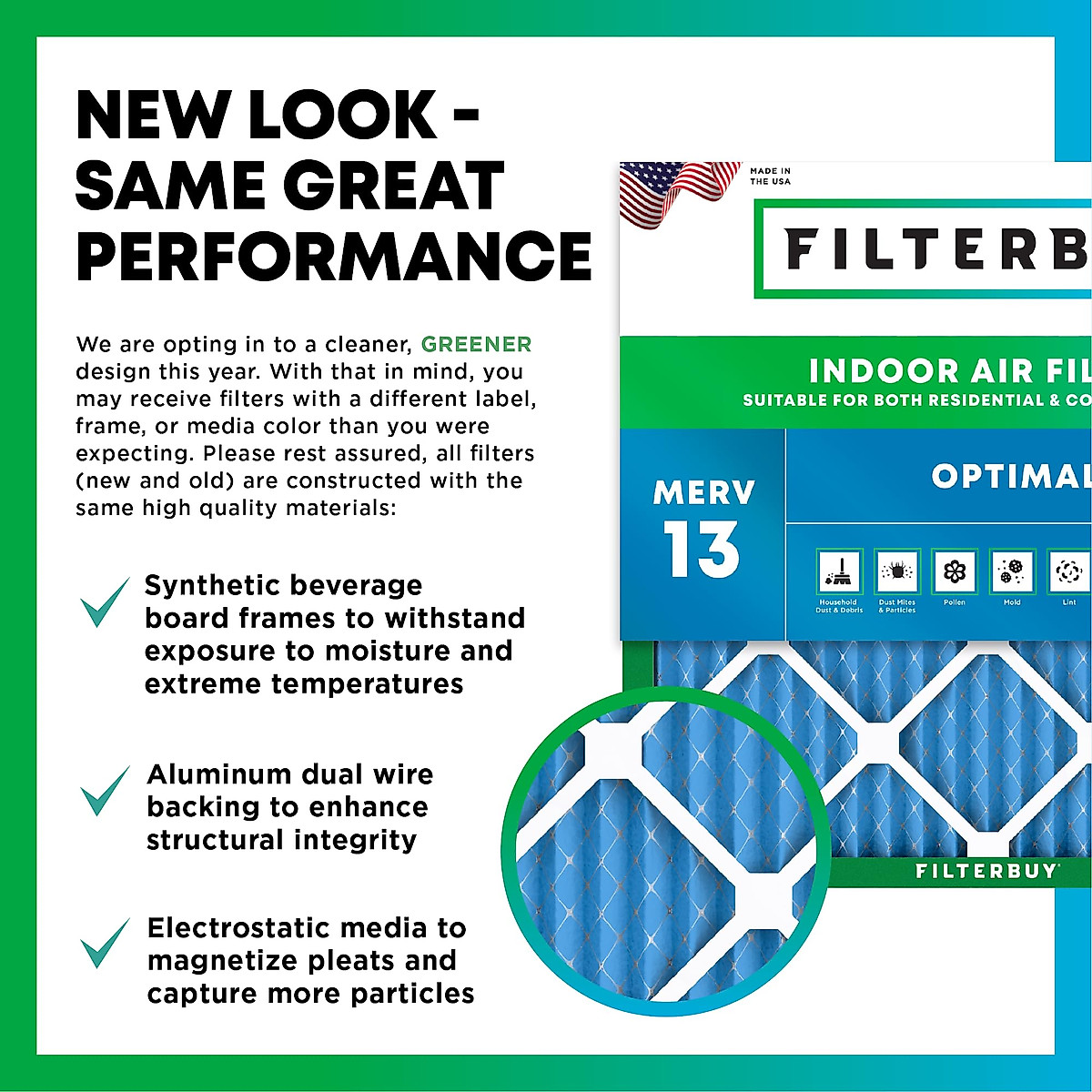 Filterbuy 20x25x4 Air Filter MERV 13 Optimal Defense (12-Pack), Pleated HVAC AC Furnace Air Filters Replacement (Actual Size: 19.50 x 24.50 x 3.63 Inches)