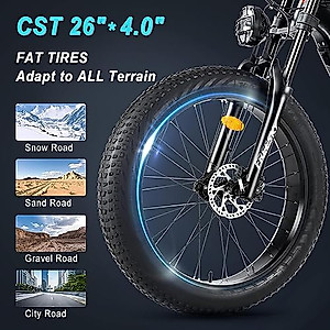 FREESKY Electric Bike for Adults 1000W BAFANG Motor 48V 20Ah Samsung Cells Battery 26" Fat Tire Full Suspension 35MPH Ebike