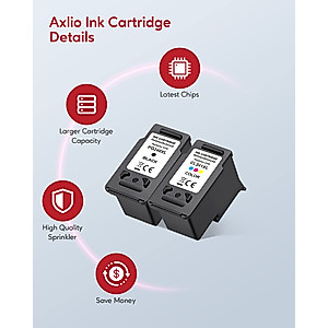PG-240XL/CL-241XL Axlio Compatible Ink Cartridges Replacement for Canon 240 241, Remanufactured 240XL 241XL Combo Pack Use to Canon PIXMA MG3620 TS5120 MG3520 MG2120 MX452 MX512 MX532 Printer (2 Pack)