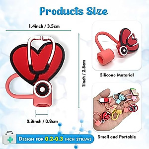 Straw Cover Cap for Stanley Cup, Reusable 8mm Straw Topper for Stanley 30&40 Oz Tumbler, Cute Straw Tip Covers for Stanley Cups Accessories (Medical)