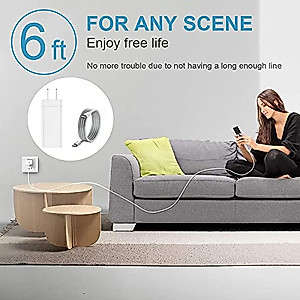 USB C Wall Charger, Geibiu 65W Dual Port PD 3.0 GaN Fast Charger with 6ft USB C to USB C Cable, Foldable Power Adapter for iPhone 13/13 Mini/13 Pro/13 Pro Max/12, Galaxy, iPad/iPad Mini and More