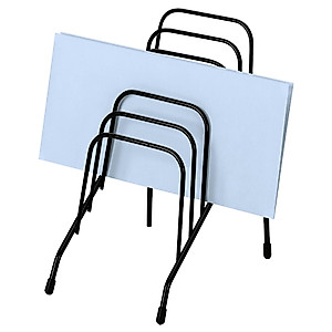 Fellowes Step File Junior Wire Organizer Rack, 6 Sections, Black (72613)