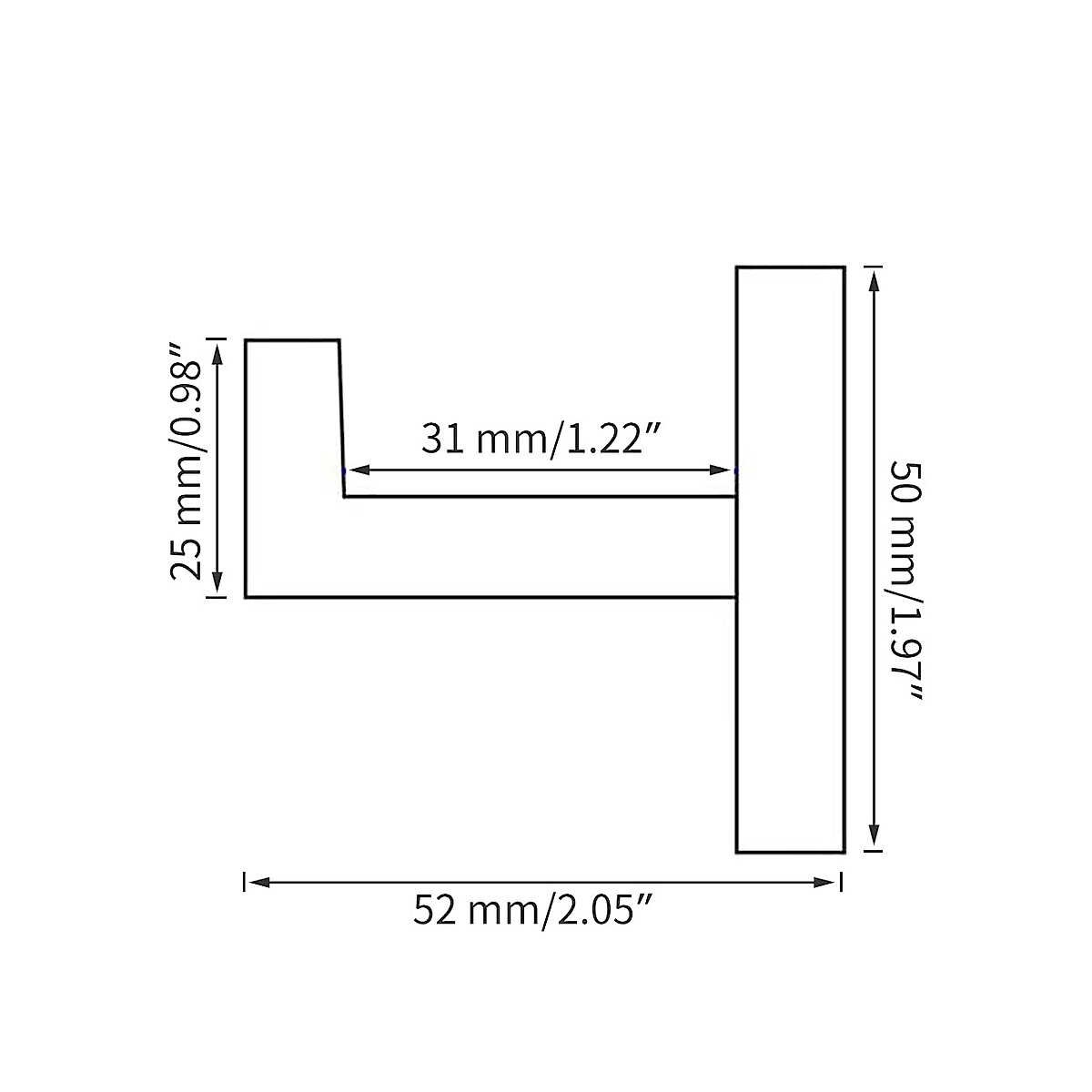 Miyili Bath Towel Hook SUS 304 Stainless Steel Coat/Robe Clothes Hook for Kitchen Garage Wall Mounted Polished Finish(2 Pack), B06C2