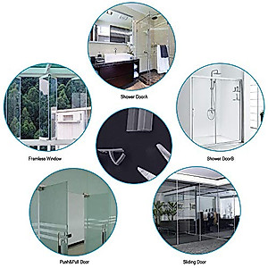 TSMST Glass Shower Door Seal Strip, 120 Inch Soft Shower Door Sweep Seal Strip to Stop Leaks for 3/8" Framelss Glass Door