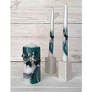 Magik Life Unity Candle Set for Weddings-Wedding Unity Candles-Candle Sets-6 Inch Pillar and 2 10 Inch Tapers -Unity Candle