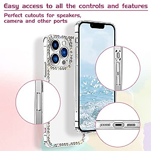 VAOXTY Compatible with iPhone 11 Clear Case Bling Diamond Rhinestone Cute for Girls Women Girly Case Glitter Shiny Sparkle Bumper Design Soft Silicone Luxury Fashion Protective 3D Phone Case