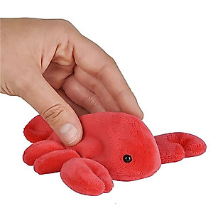 The Dreidel Company Plush Lobster Mighty Mights, 3.5" Inch Plush Stuffed, Super Soft and Cuddly Animal Toys, Classroom Decorations, Boys and Girls (Lobster)