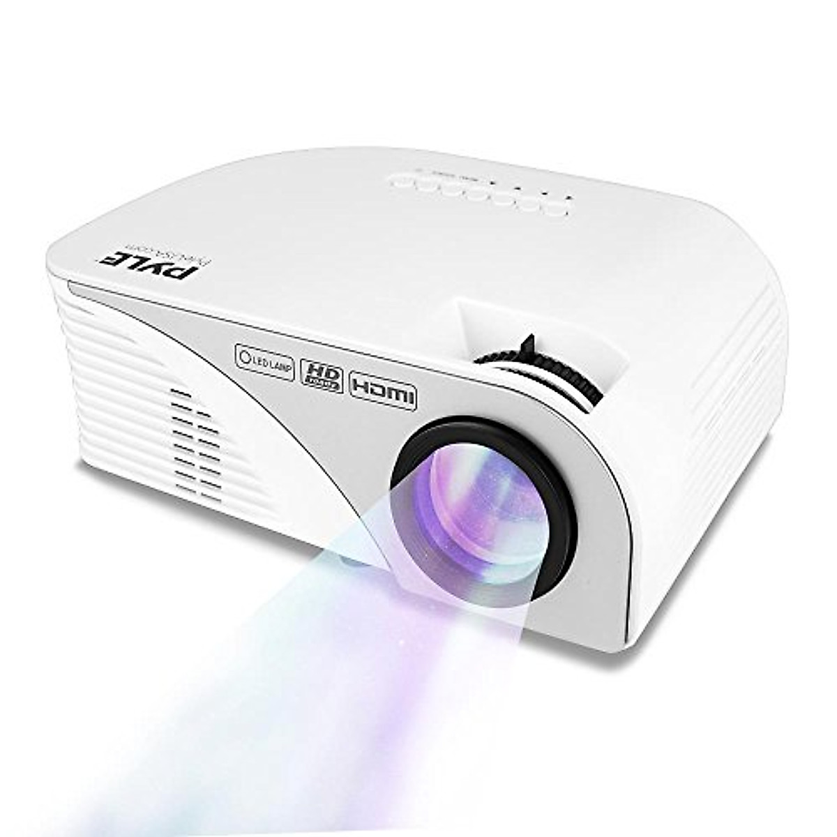 Pyle Video Projector 1080p Full HD Digital Multimedia Mini Home Theater Cinema - Compact, Portable with Remote, LCD Led Lamp Display Screen, HDMI & USB Inputs for TV, Laptop, PC & Computer - (PRJG95)