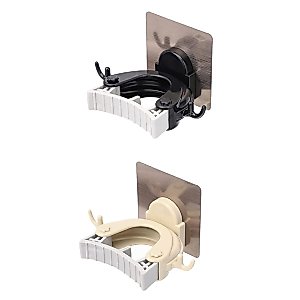2pcs Hook up Wall Mounted Mop Holder Broom Organizer Wall-mounted Mop Holder Mop Hanger Broom Hook Mop Organizer Punch- Mop Hook Broom Holder Mop Clip Broom Hanger