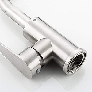 Kitchen Taps Hot and Cold Water Mixer Brushed 304 Stainless Steel Bathroom Faucet Basin Tap Bath Sink Faucet