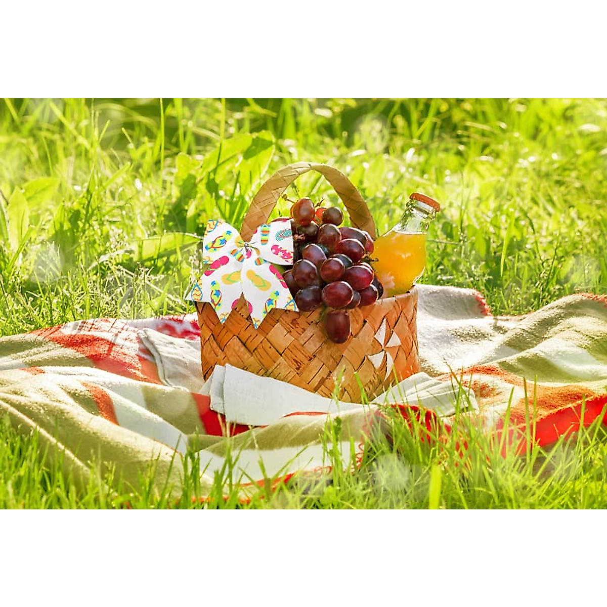 Hying 2 Rolls Summer Slipper Ribbons Wired for Wreath Bows Wrapping Gifts, Beach Slipper Dots Ribbon for Gift Wrapping Birthday Party Decoration DIY Crafts 2.5" X 10 Yards Rose Dots Wired Edge Ribbon