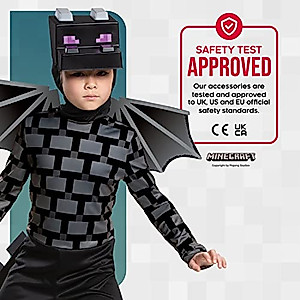 Disguise Minecraft Ender Dragon Costume for Kids, Video Game Inspired Character Outfit, Classic Child Size (10-12),Black