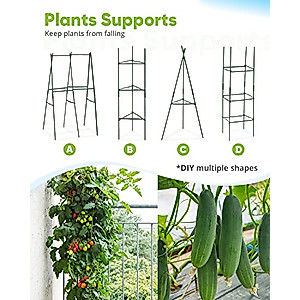 Quictent Galvanized Raised Garden Bed 6x3x1ft Thickened Metal Planter Box Hold 18cft Soil for Vegetables Corner Protector Bottomless Flowers Herbs Backyard Patio Tomato Cage Weed Barrier Included