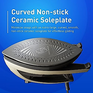 Panasonic NI-W810CS Multi-Directional Steam/Dry Iron with Ceramic Soleplate, MEDIUM, Black (Renewed)