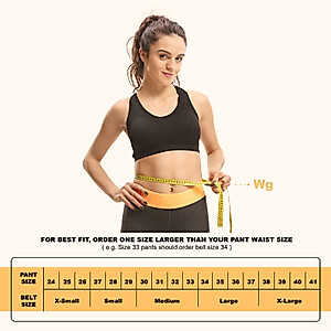 Earnda 2 Pack Women Belts for Jeans Dresses Fashion Gold Buckle Ladies Waist Belt Faux Leather Beige and Black Medium 30-33