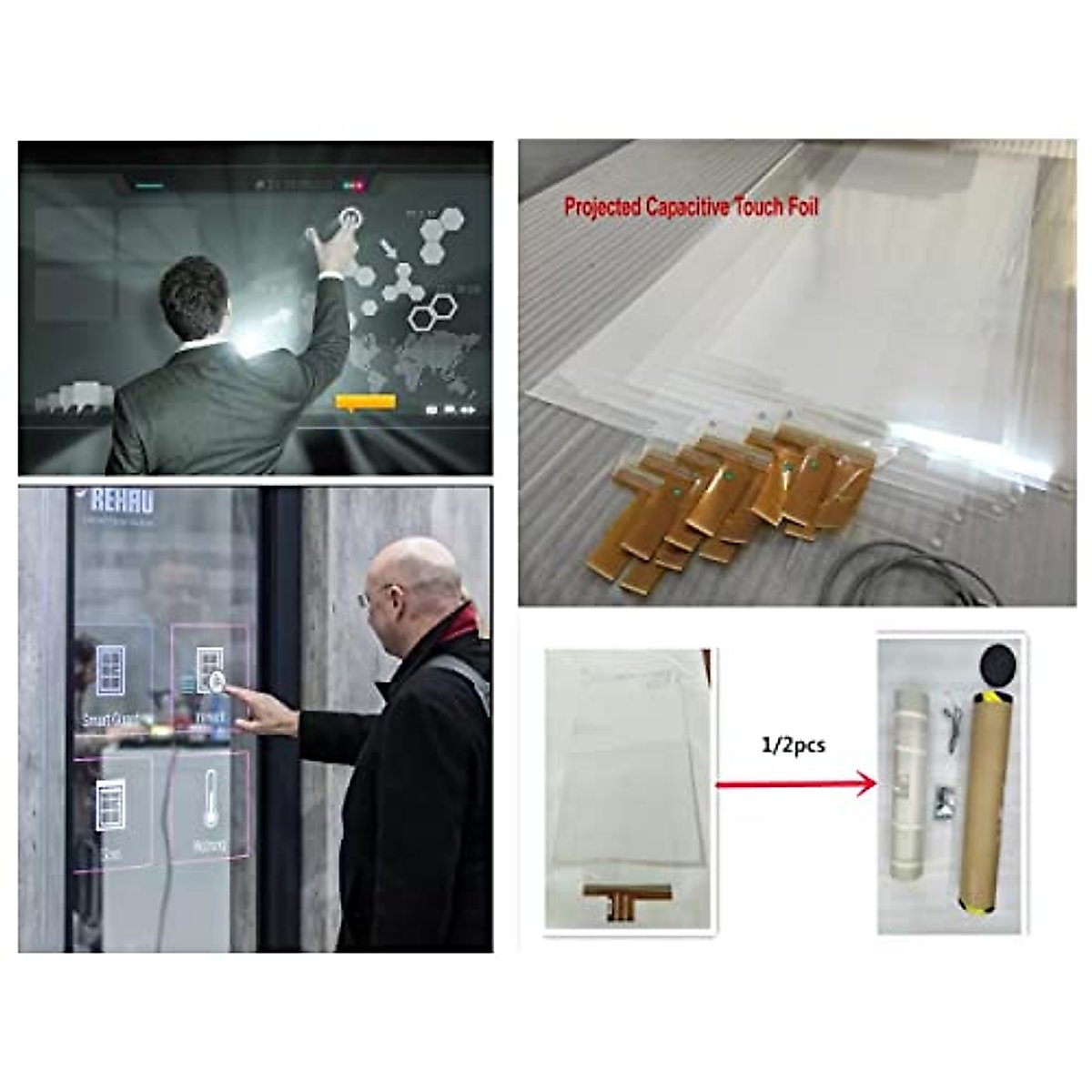 Multi Touch foil Film for 50Inch IR Touch Frame Window Display Capacitive Touch Switch for Interactive Touchscreen