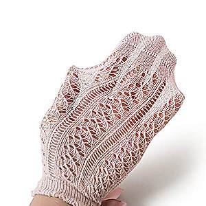 HOUSEYUAN Infant Baby Girl Thigh Knee High Bow Socks Hollow Out Ruffle 0-3 Months Newborn Boot Long Socks Toddle Tights Tall Stockings 6-12 Months 5 Pairs