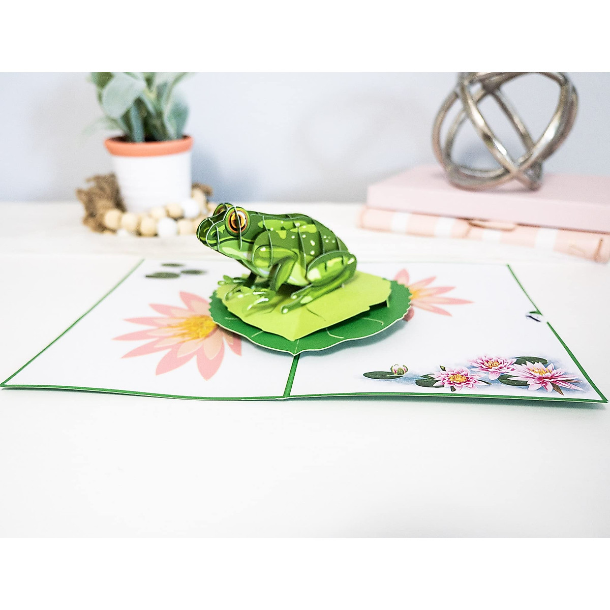 Rykamia Green Frog Pop Up Card, Blank Frog Card With Envelop, Frog Birthday Card, Frog Card for Kids, Frog Gift, Just Because, Get Well Soon, Frog Thank You Card, Frog Card For Mom, Wife, Daughter