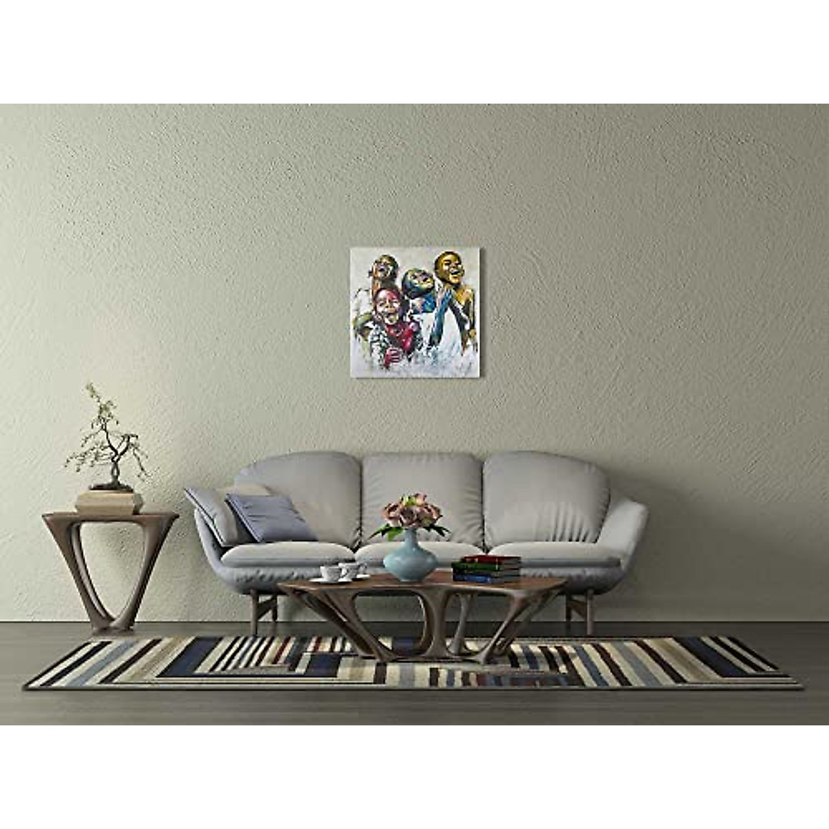 African-American children's canvas wall art posters & prints 4 happy children innocent children bright smiles original heart home decorative art wall canvas art printing art decorative paintings posters can be used for bedroom study living room children's
