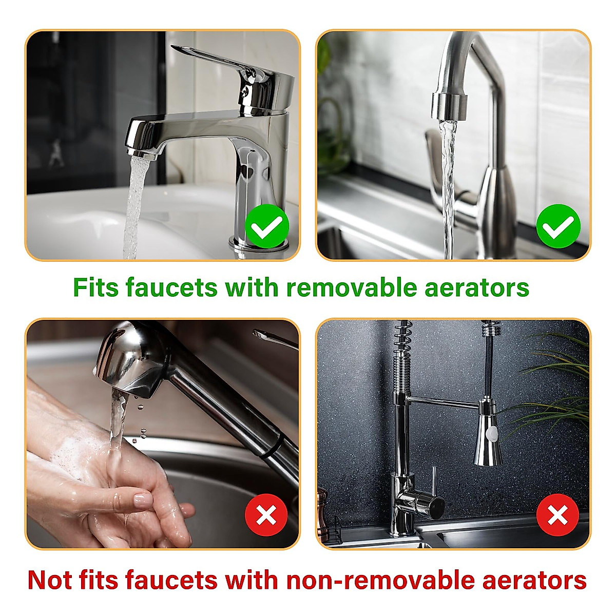 Faucet Snap Adapter Connection Sink Faucet Adapter Portable Dishwasher Faucet Adapter Faucet Aerator Sink Hose Adapter Countertop Dishwasher Connection Accessories (15/16-27Male or 55/64-27Famale)