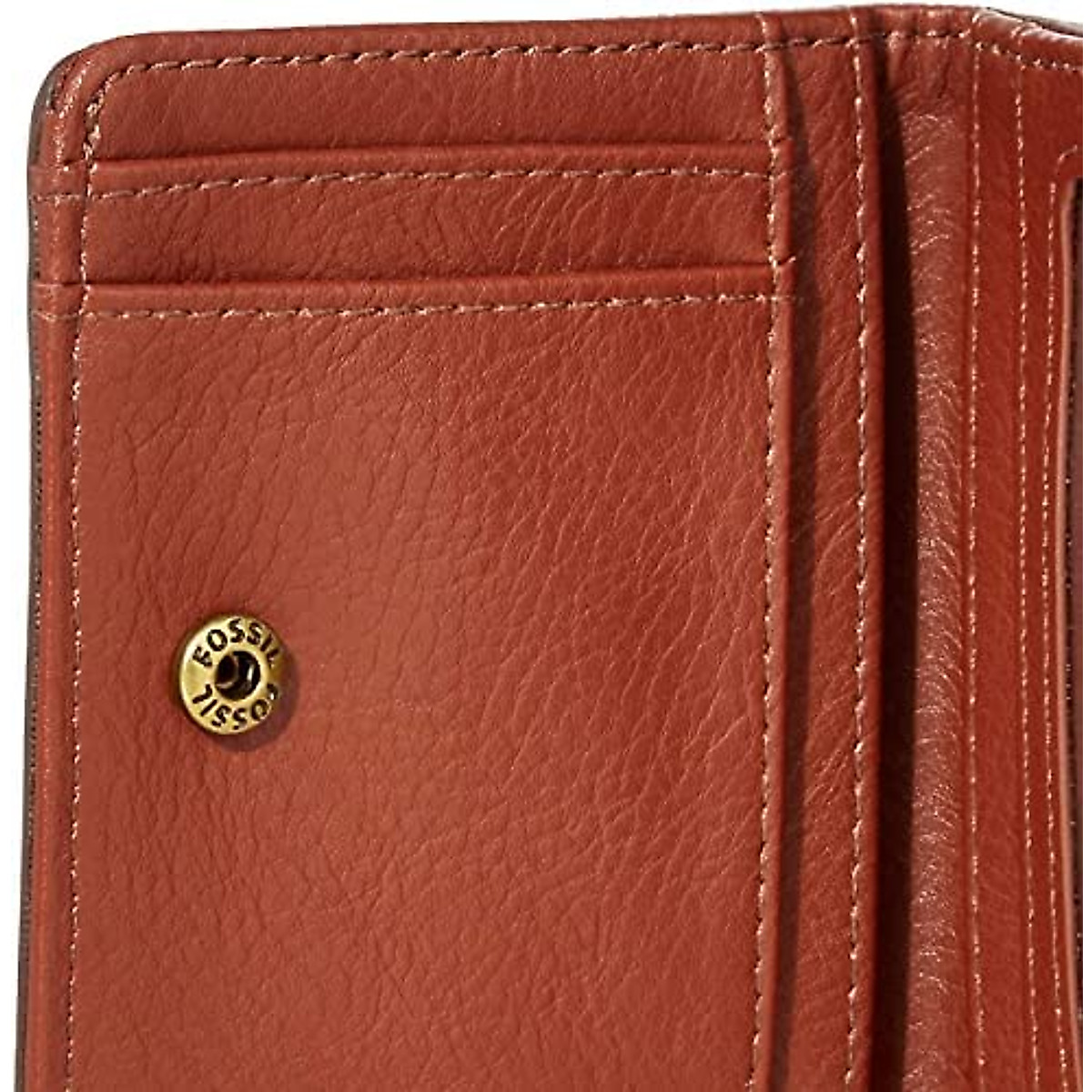 Fossil Women's Logan Leather Wallet RFID Blocking Small Bifold, Brown (Model: SL7829200)