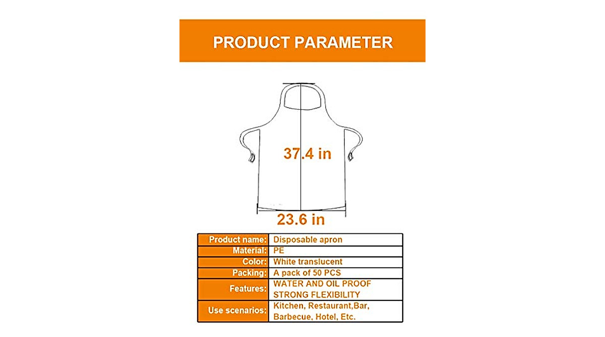 UniPleased Disposable Aprons - 50 Count for Cooking & DIY