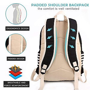 SCIONE Backpacks for Women Teen Girls,Large Capacity Bookbag with USB Charger Port,Canvas Backpack-Back School Gift for Girls