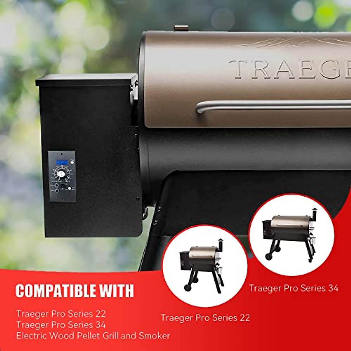PID Control Board Replacement with Custmized Function for Digital Pro Controller (Item#365) with RTD Sensor, 2 Packs of Meat Probe.