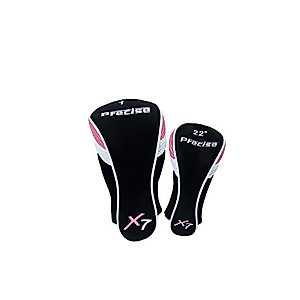 Distinctive Girls Pink Junior Golf Club Set for Age 6 to 8 ( Height 3'8" to 4'4" ), Left Handed Only, Set Includes: Driver, Hybrid Wood, 2 Irons, Putter, Bonus Stand Bag & 2 Headcovers