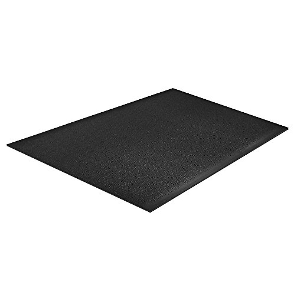 Portico Systems 18030504T Comfort Step 3/8" Anti-Fatigue Mat with Pebble Emboss, Solid Black, 3" x 5"