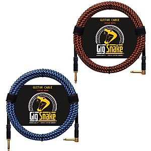 Gig Snake 10FT Blue & 10FT Red Guitar Cable Bundle
