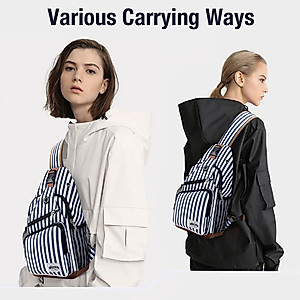 Lekebobor Sling Bag Crossbody Sling Backpack Travel Hiking Chest Bag Daypack,Blue Striped Large.