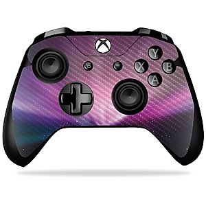 MightySkins Carbon Fiber Skin for Microsoft Xbox One X Controller - Spaced Out | Protective, Durable Textured Carbon Fiber Finish | Easy to Apply, Remove, and Change Styles | Made in The USA