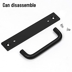 Mozeat Lens 2 Pack Sliding Barn Door Handles Matte Black Barn Door Pull Handle 160mm Double Sided Door Handle Set for Sliding Gate Wardrobe Cupboard Cabinet Closet