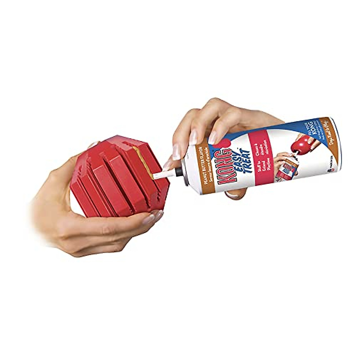 KONG Stuff-A-Ball - Dog Toy for Aggressive Chewers Treats Dispense Dog Toy - Stuffable Dog Toy - Stuff Treats for Mental Enrichment - Dental Dog Toy for Healthy Teeth & Gums - Large Dogs