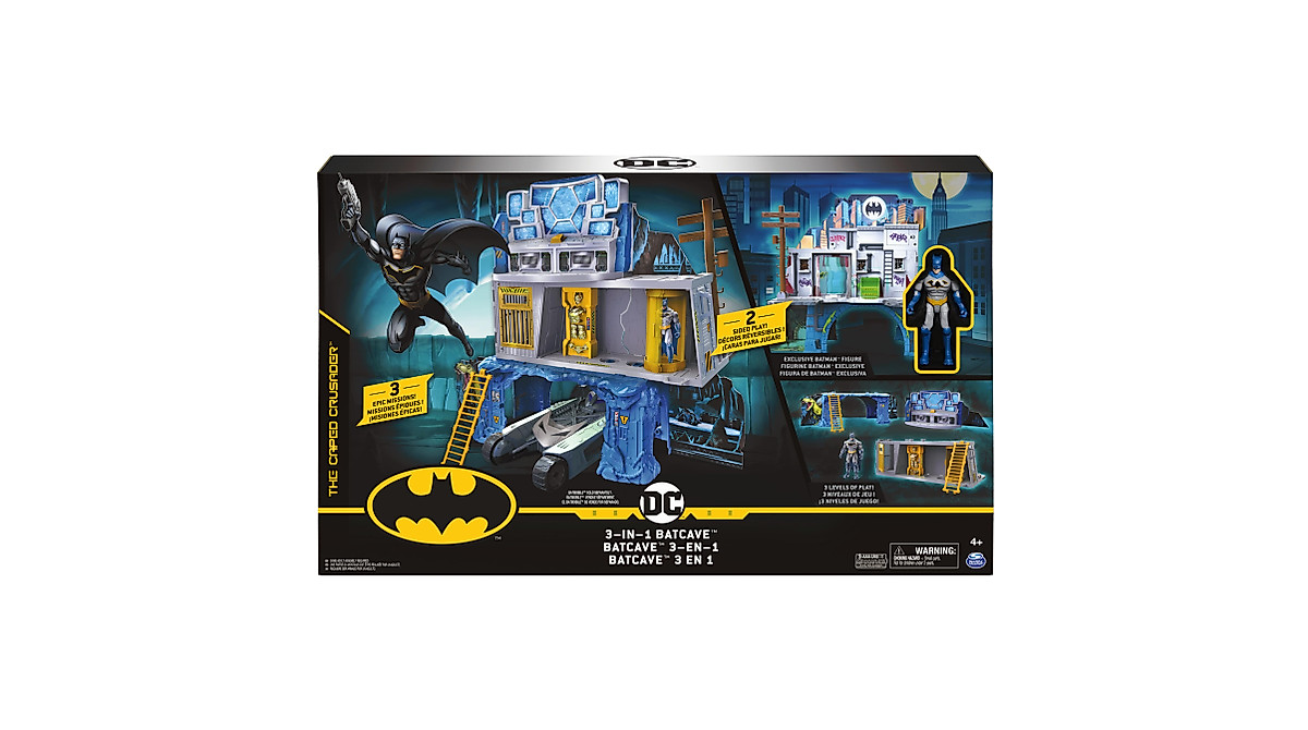DC Comics Batman 3-in-1 Batcave Playset with Exclusive Action Figure