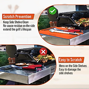 Silicone Spatula Mat for Ladle, Spoon Rest Kitchen Utensil Holder Drip Pad, Heat Resistant Spoon Holder for Stove Top & Grill, Non Slip, Keep Neat and Clean(Orange)