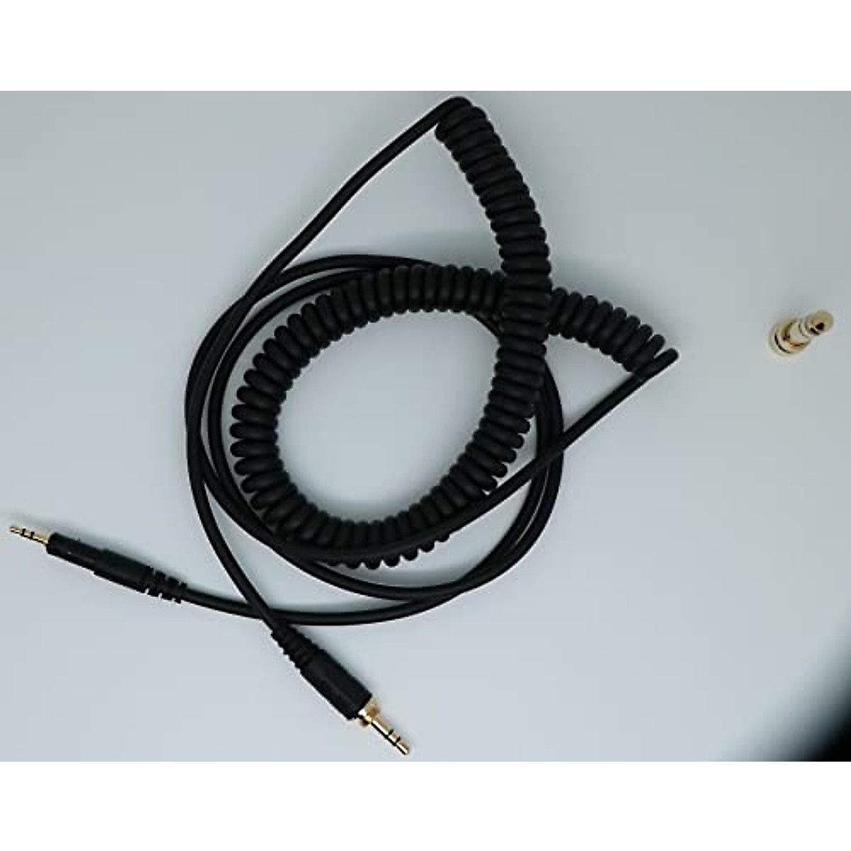 Detroit Packing Co. HP-SC Replacement Audio Cable for Audio Technica ATH-M50x, ATH-M40x, ATH-M70x M-Series Headphones with 1/4 inch (6.35mm) TRS Adapter (Coiled, 1.4M~4.5 feet)