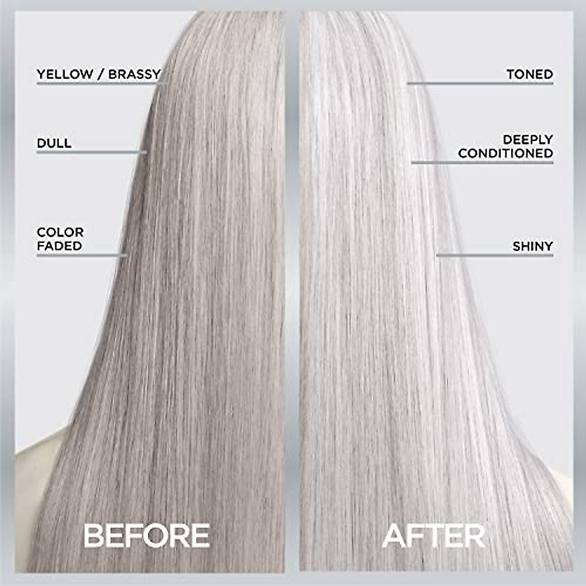 L’Oréal Paris Le Color Gloss One Step Toning Gloss, In-Shower Hair Toner with Deep Conditioning Treatment Formula for Gray Hair, Silver White, 1 Kit, 32.626 cubic_inches