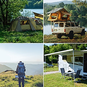 Topsolar 100W Foldable Portable Solar Panel Charger Kits for Portable Power Station Generator Cell Phones Camera Lamp 19V DC Output