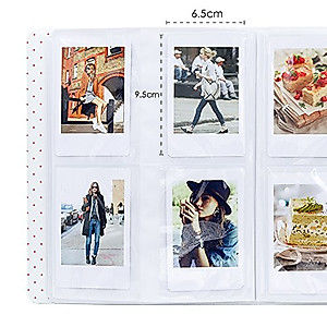 Ablus 128 Pockets Mini Photo Album - Fits for Fujifilm Instax Mini 11 Mini 9 Mini 8 Mini 90 Mini 25, Polaroid Snap PIC-300, Kodak Mini 3-Inch Film(Smokey White)