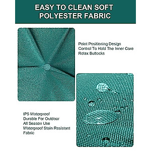 LCKFFYD Outdoor Swing Cushions，Bench Cushion Waterproof Swing Cushions 2/3 Seater Outdoor Porch Swing Cushions with Backrest, for Outdoor Swing Pad for Garden Patio Dark(52x40x5in,Green)