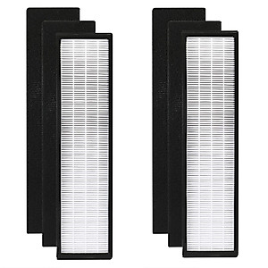 Yweller FLT5000 FLT5111 Replacement Filter C Compatible with GermGuardian AC5000, AC5000E, AC5250PT, AC5350B, AC5350BCA, AC5350W, AC5300B,CDAP5500bca,CDAP5500wsp,Black+Decker BXAP040,BXAP250 (2+4)