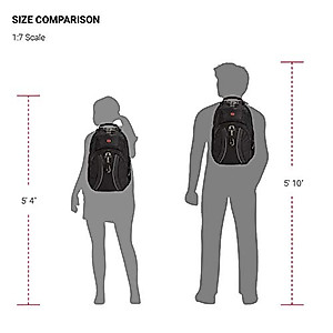 SwissGear 1270 ScanSmart Laptop Backpack | Fits Most 17 Inch Laptops and Tablets | TSA Friendly Backpack | Ideal for Work, Travel, School, College, and Commuting - Black