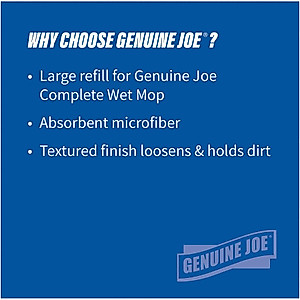 Genuine Joe - GJO47540 Blue Microfiber Wet Mophead Refill (Pack of 12)