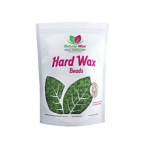 Natural Wax Hard Wax Beans - Professional Use 100% Organic - Hair Removal Wax Beads - Brazilian Waxing for All Body Parts - Large Refill Beads for Wax Warmer (32 oz)