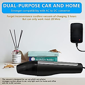 Portable Car Vacuum Cleaner with AC to DC Converter High Power Wet Dry Mini Handheld for Carpet Seats Water Pet Dog Hair Interior Car Accessories 16.4ft Corded - Aspiradora De Agua para Carro
