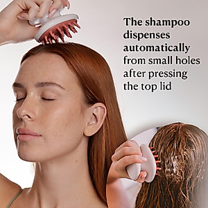 KAMEDIS Scalp Massager Shampoo Brush: Soft Silicone Scalp Exfoliator, Soothes Dry Scalp and Hair, & Scrubs Away Dandruff
