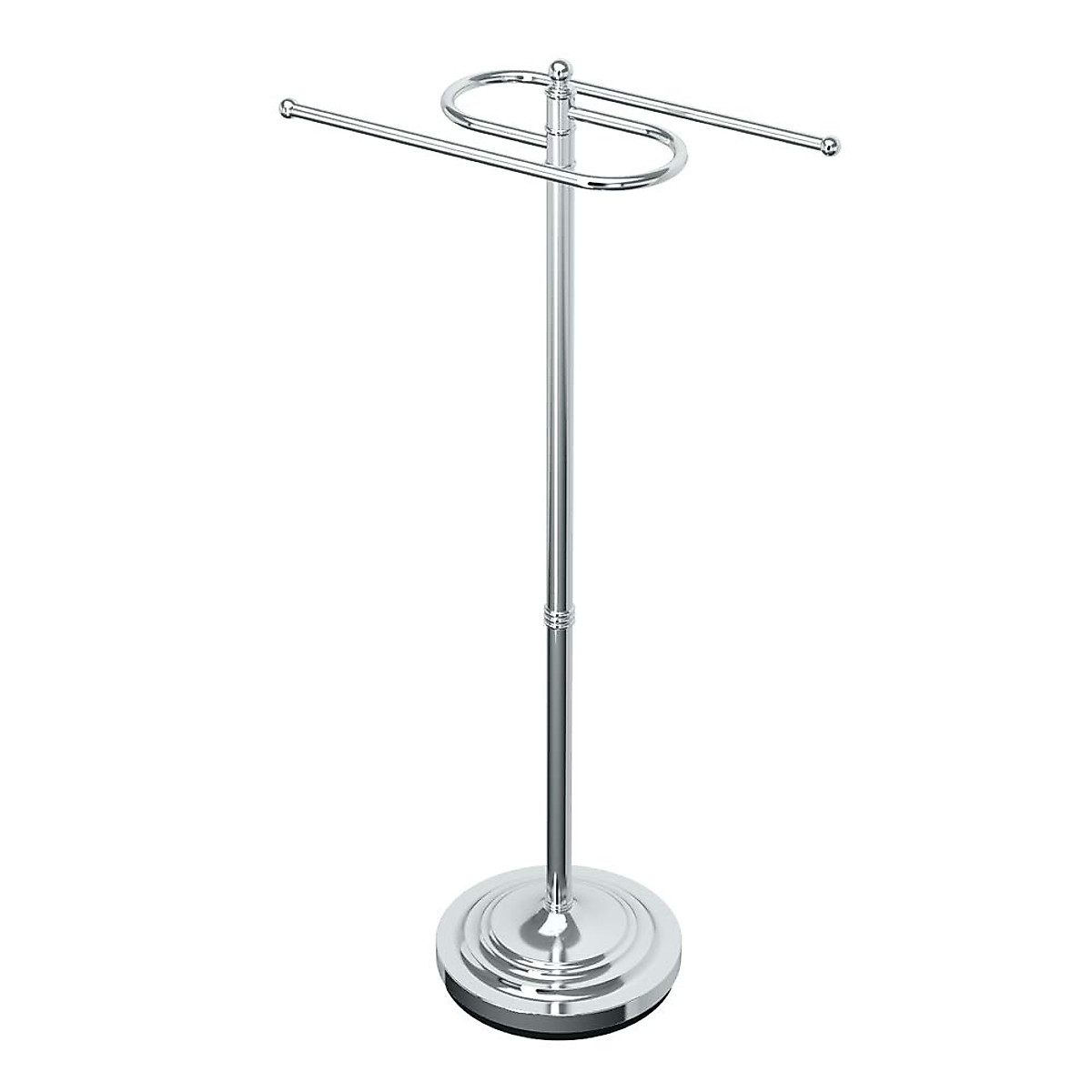 Gatco 1505 Floor Standing S Style Towel Holder, Chrome
